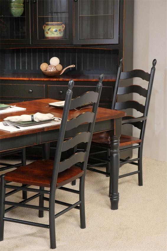 Amish Ladderback Dining Chairs | Solid Wood Farmhouse Chairs USA
