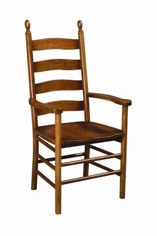 Custom Amish Shaker Ladder Back Chair | Solid Wood & Durable