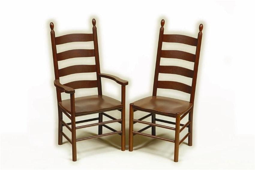 Custom Amish Shaker Ladder Back Chair | Solid Wood & Durable