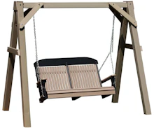 LuxCraft Slat-Back Loveseat Porch Swing for 2 | DutchCrafters